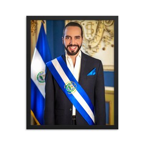 Nayib Bukele Poster Print - Official Portrait Framed Print - Etsy