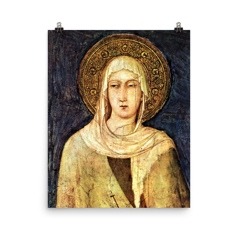 Clare of Assisi by Simone Martini Poster Print - Etsy