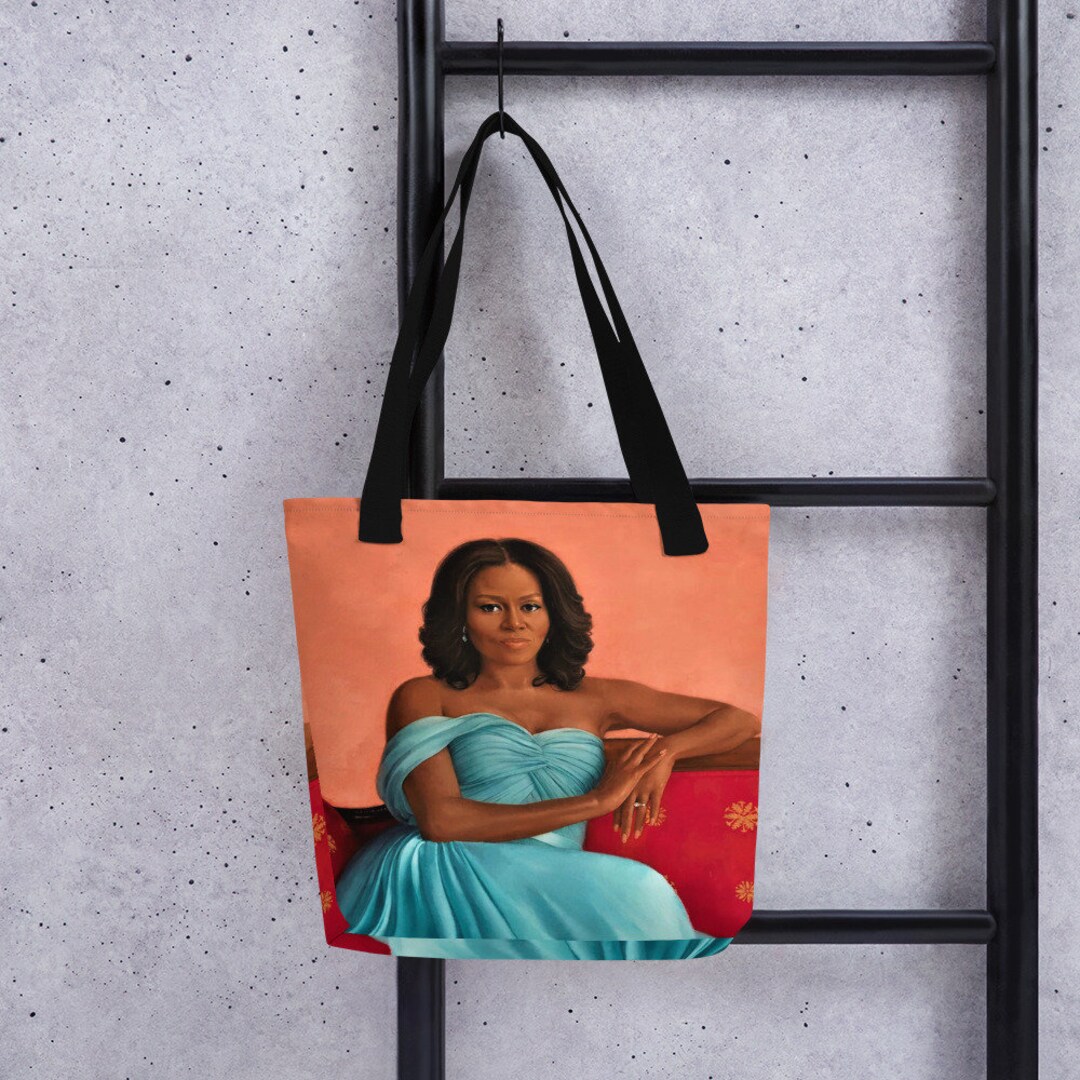 Michelle Obama Official Portrait Tote Bag - All-over Print Tote - Obama ...