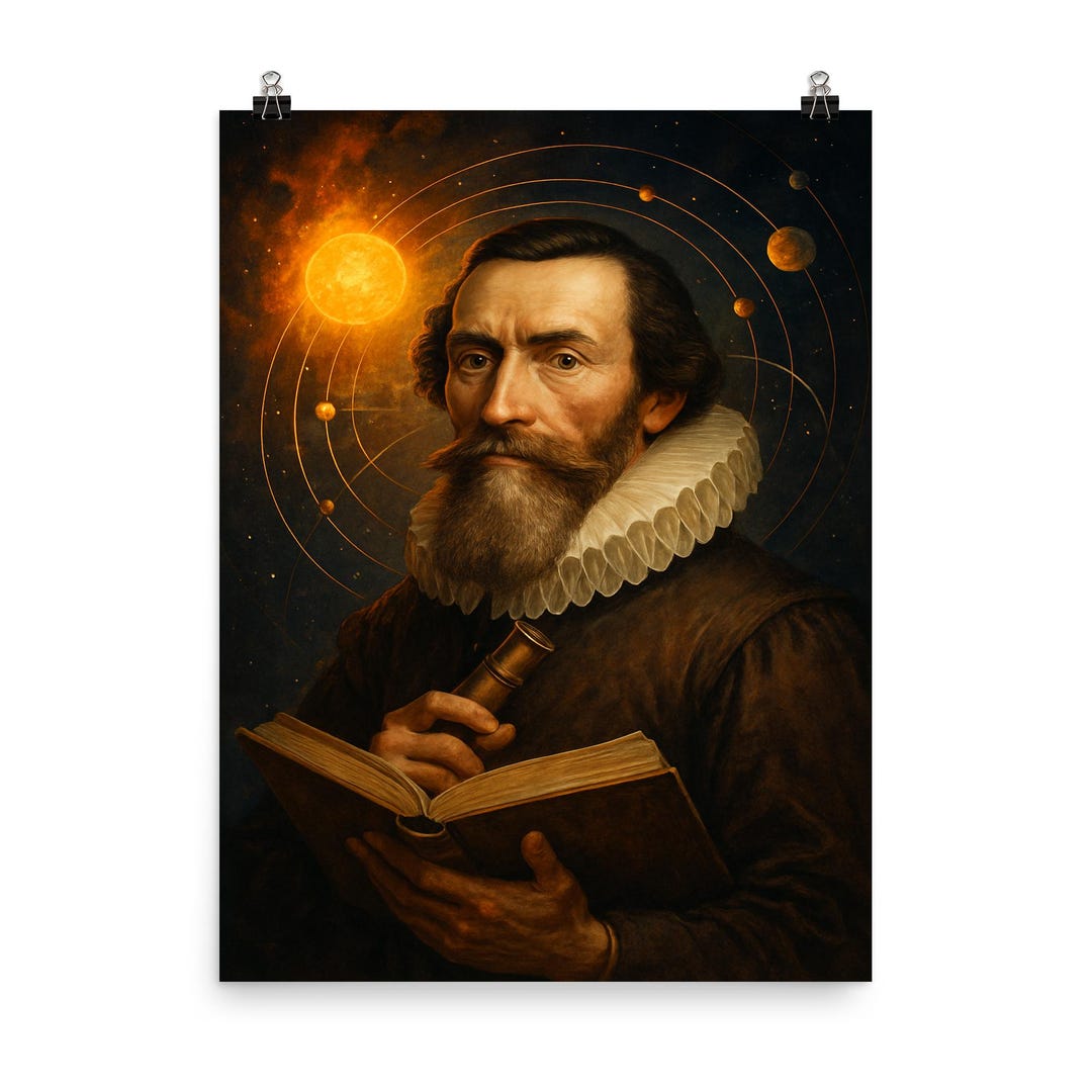 Johannes Kepler Astronomy Poster: Vintage Scientist Wall Art - Etsy