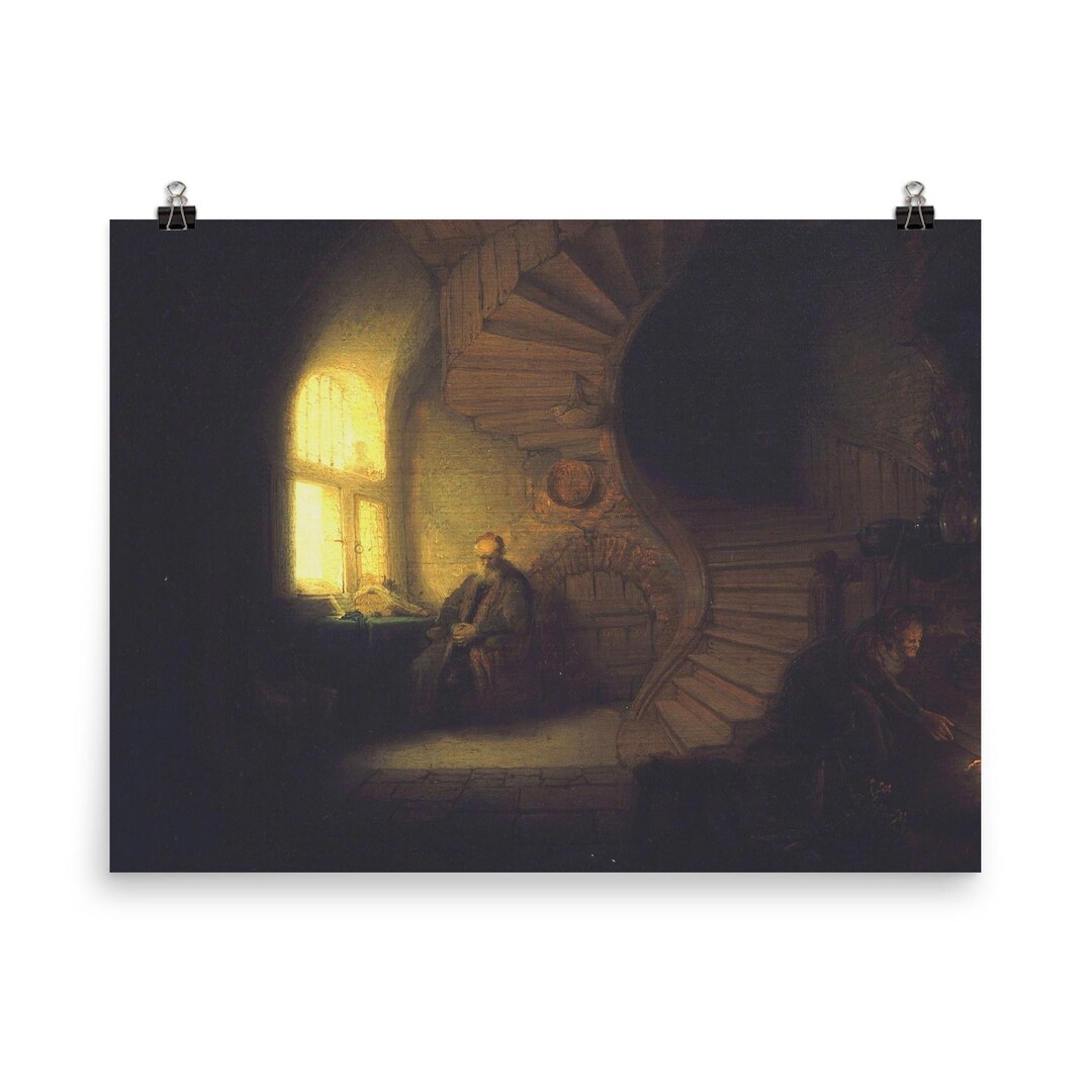 Philosopher in Meditation by Rembrandt Van Rijn Poster Print - Etsy