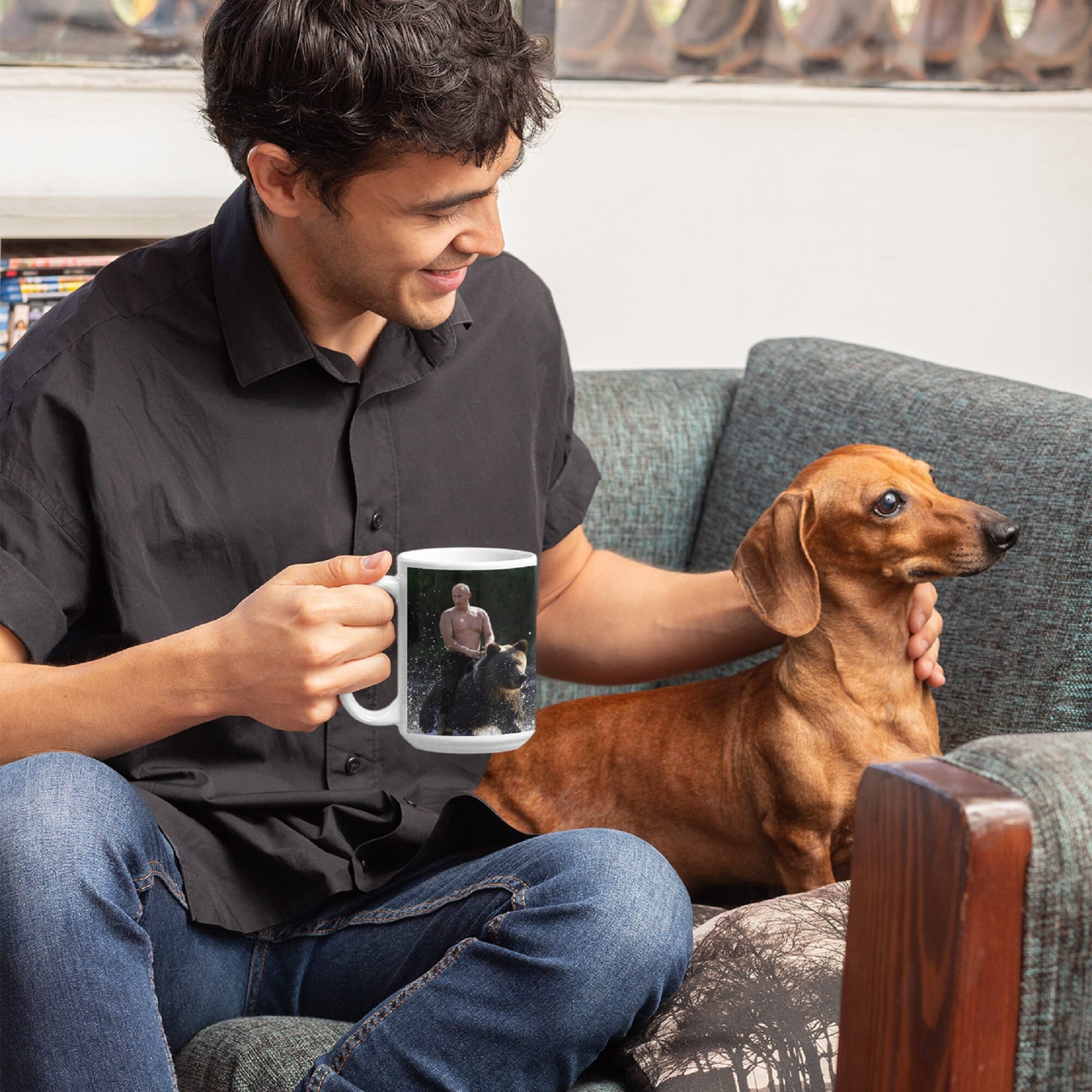 Putin Mug Vladimir Putin Funny Riding a Bear Mug - Etsy Singapore