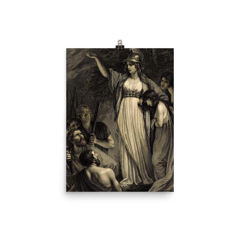 Boudica engraving by John Opie Poster Print - Etsy