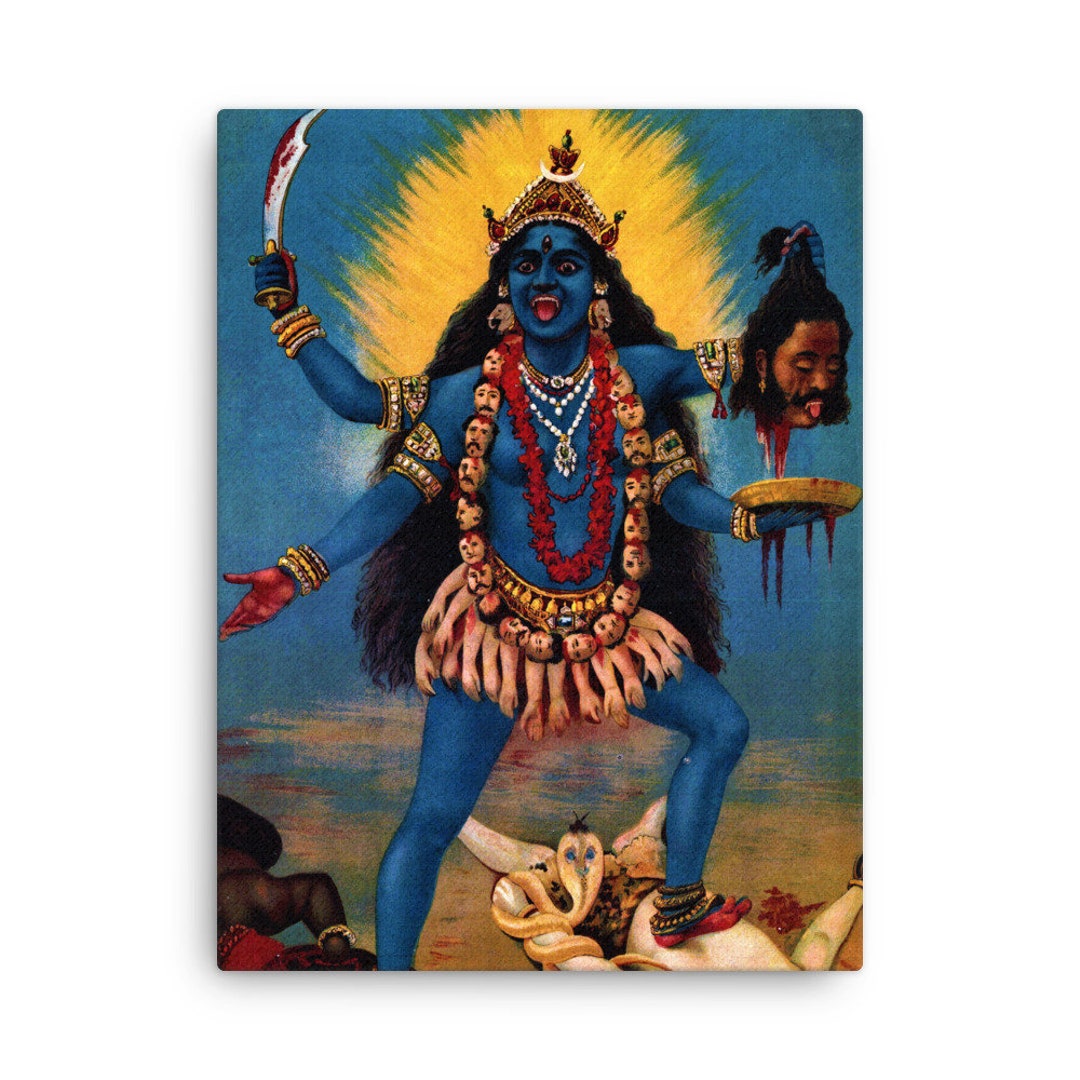 Kali by Raja Ravi Varma Canvas Print Canvas Wall Art - Etsy Australia