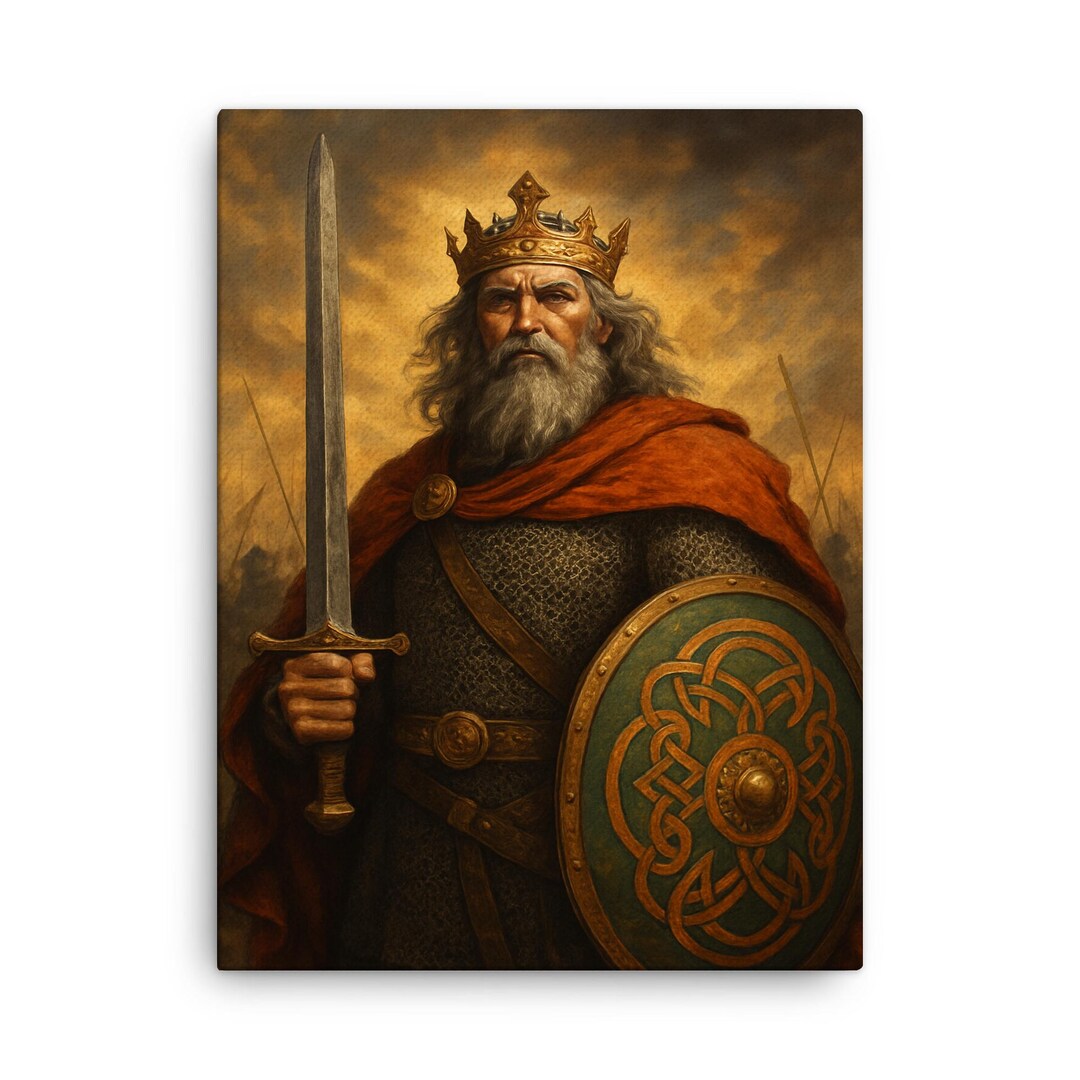 Brian Boru Canvas Print – Irish King Wall Art, Celtic Decor, Legendary ...