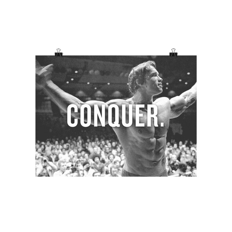 Arnold Schwarzenegger Poster Print CONQUER 18 X - Etsy