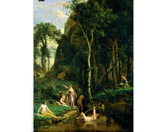 Diana and Actaeon Diana Surprised in Her Bath by Camille Corot 1836 ...