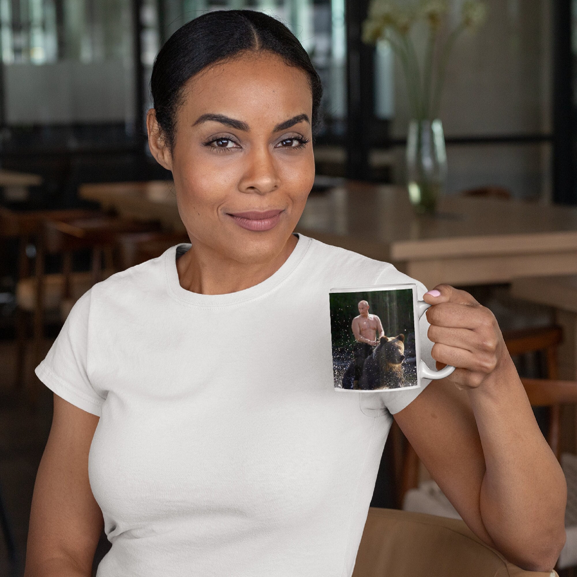 Putin Mug Vladimir Putin Funny Riding a Bear Mug - Etsy Singapore