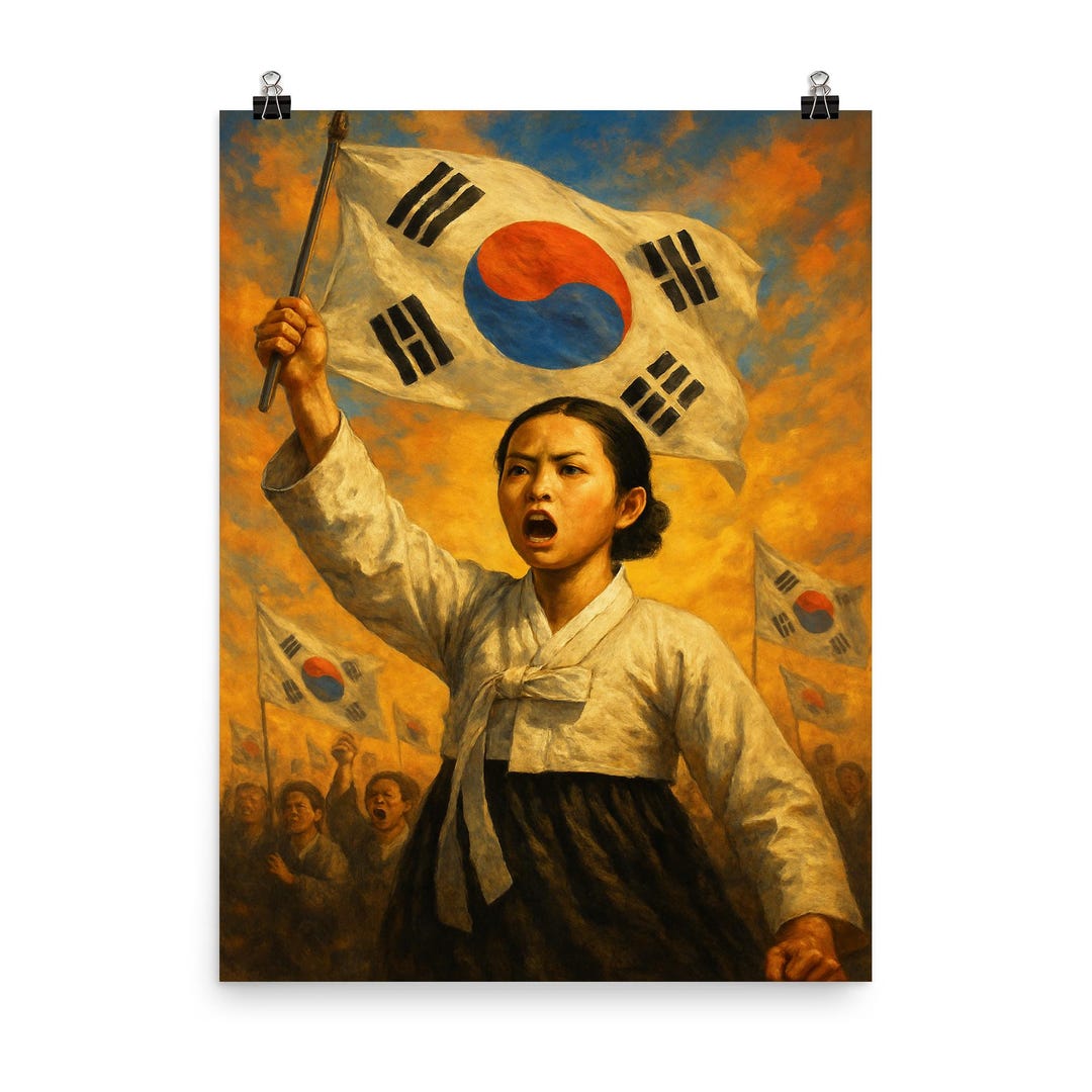 Yu Gwan Sun Korean Freedom Fighter Poster Print | Inspirational Wall ...