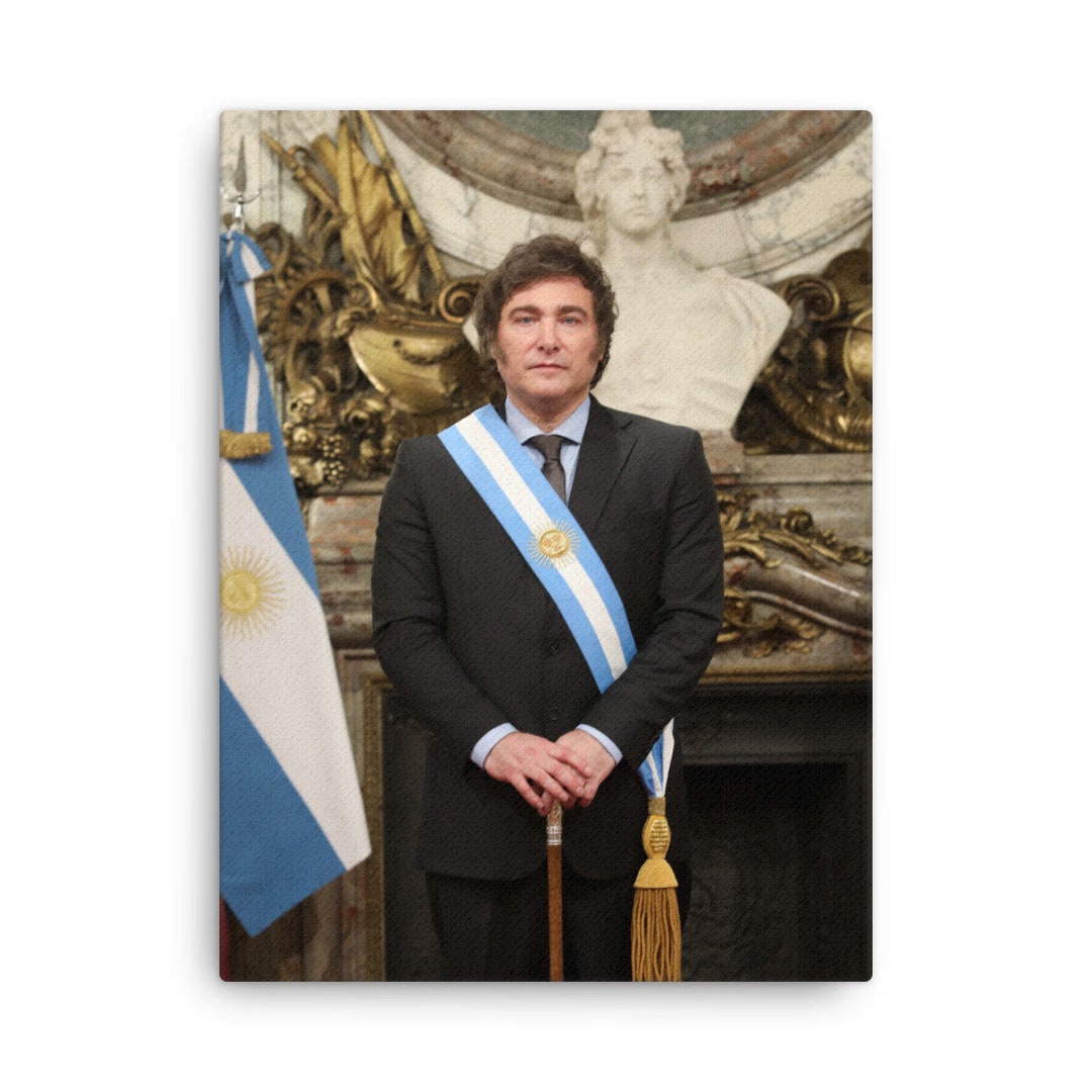 Javier Milei Official Portrait Canvas Print - Canvas Wall Art - Etsy