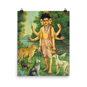 Dattatrey by Raja Ravi Varma Poster Print - Etsy