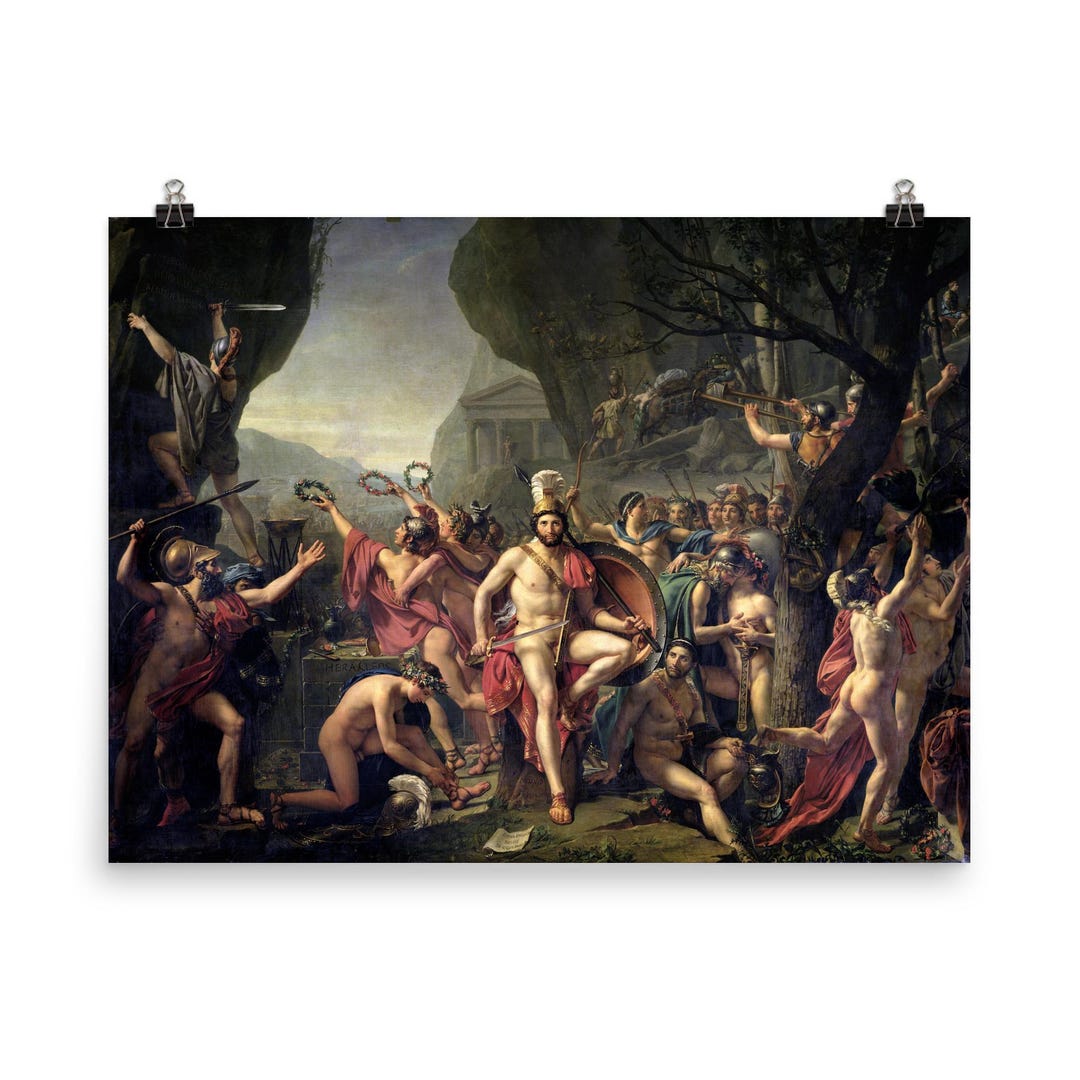 Leonidas at Thermopylae Print: Jacques-louis David Historic Battle Art ...