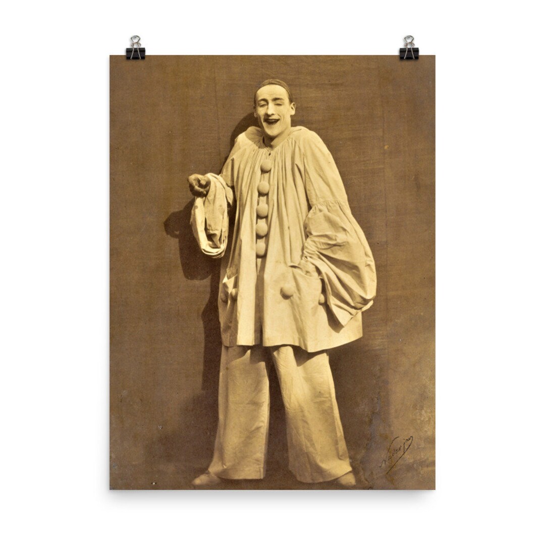 Pierrot Laughing by Nadar (vintage Photography) Poster Print - Etsy