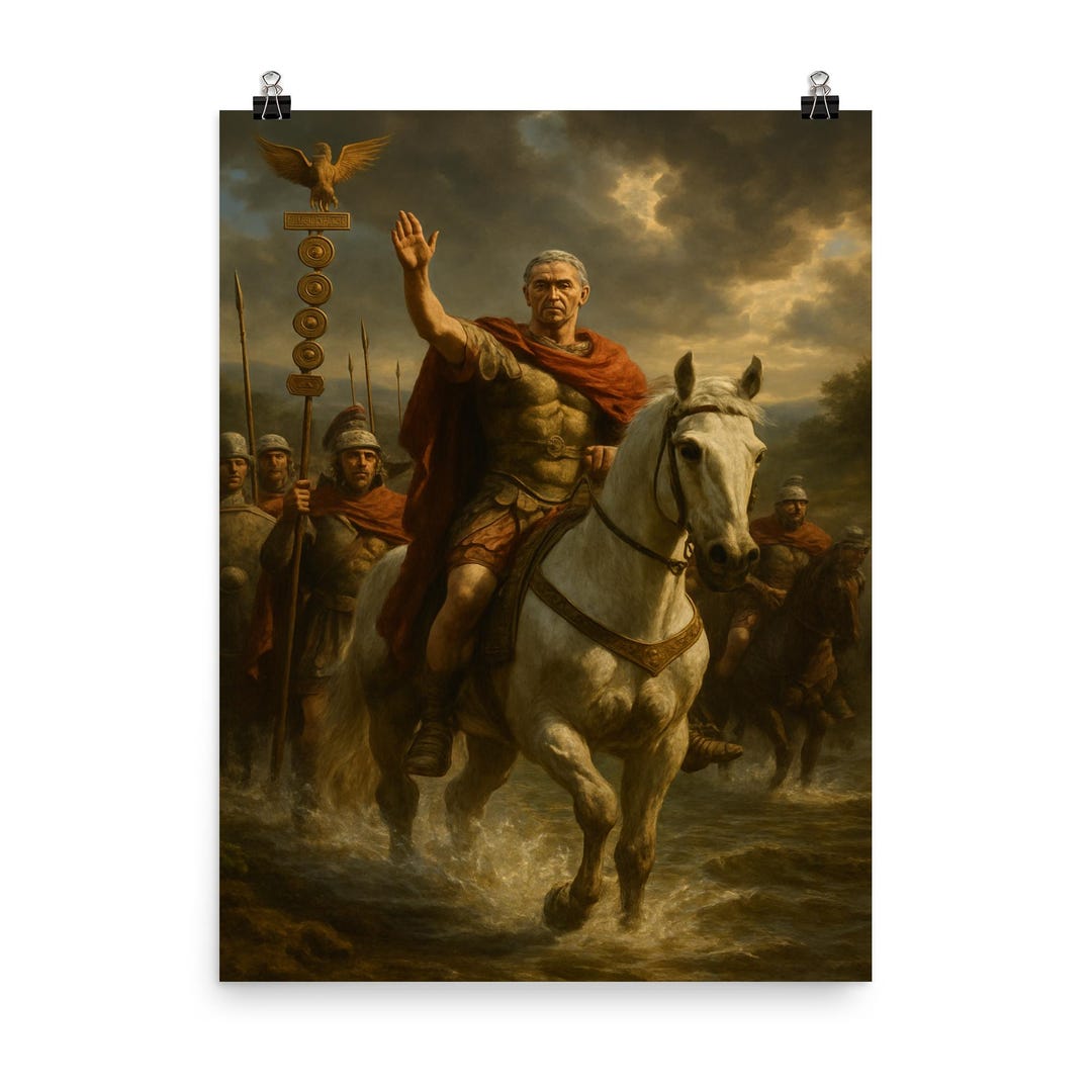 Julius Caesar Crossing Rubicon Print: Historic Roman Art - Etsy