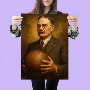 James Naismith Basketball Legend Art - Unique Historical Poster Print ...