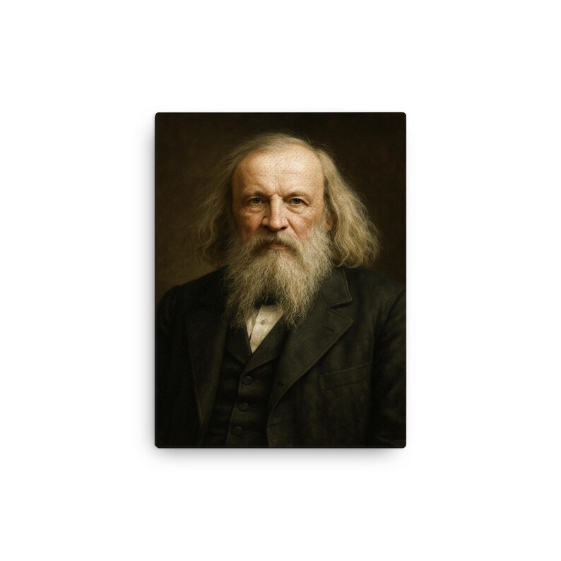 Dmitri Mendeleev Canvas Print: Iconic Periodic Table Chemist Portrait ...