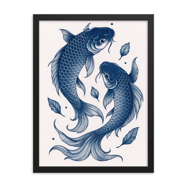 Fish Woodblock Print - Etsy