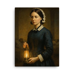 Florence Nightingale Canvas Print – Inspiring Nurse Wall Art, Historic ...