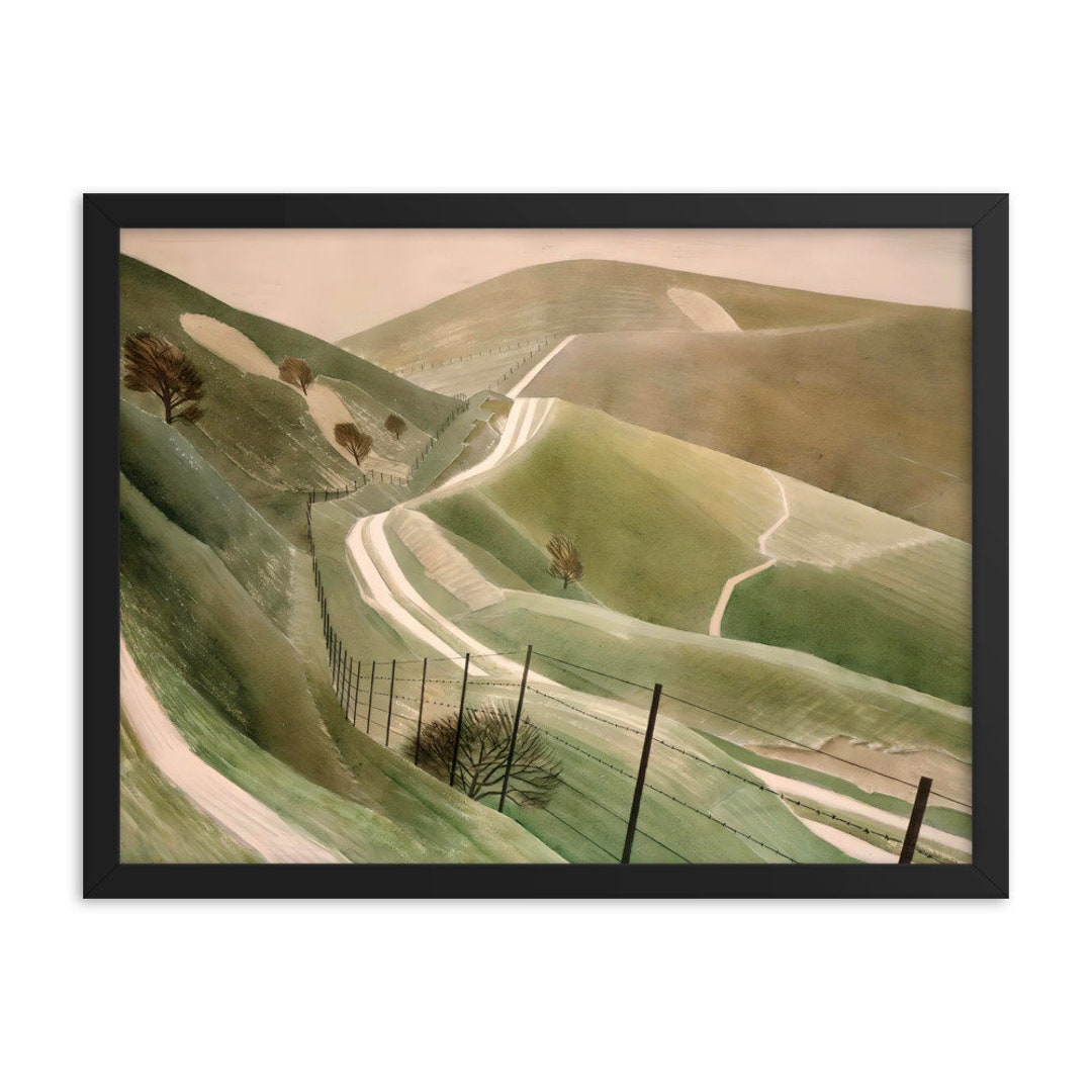 Chalk Paths by Eric Ravilious Framed Print - Etsy UK