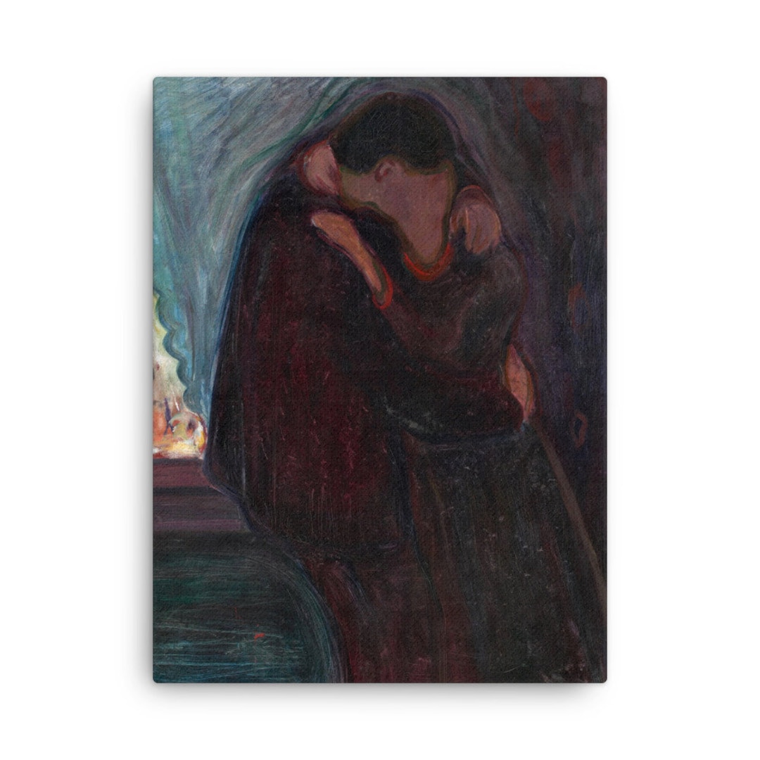 The Kiss by Edvard Munch Canvas Print - Canvas Wall Art - Etsy