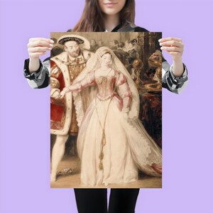 King Henry VIII & Anne Boleyn Poster Print | Renaissance Wall Art Décor ...