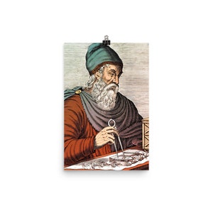 Archimedes Portrait Poster: Greek Mathematician Print - Etsy