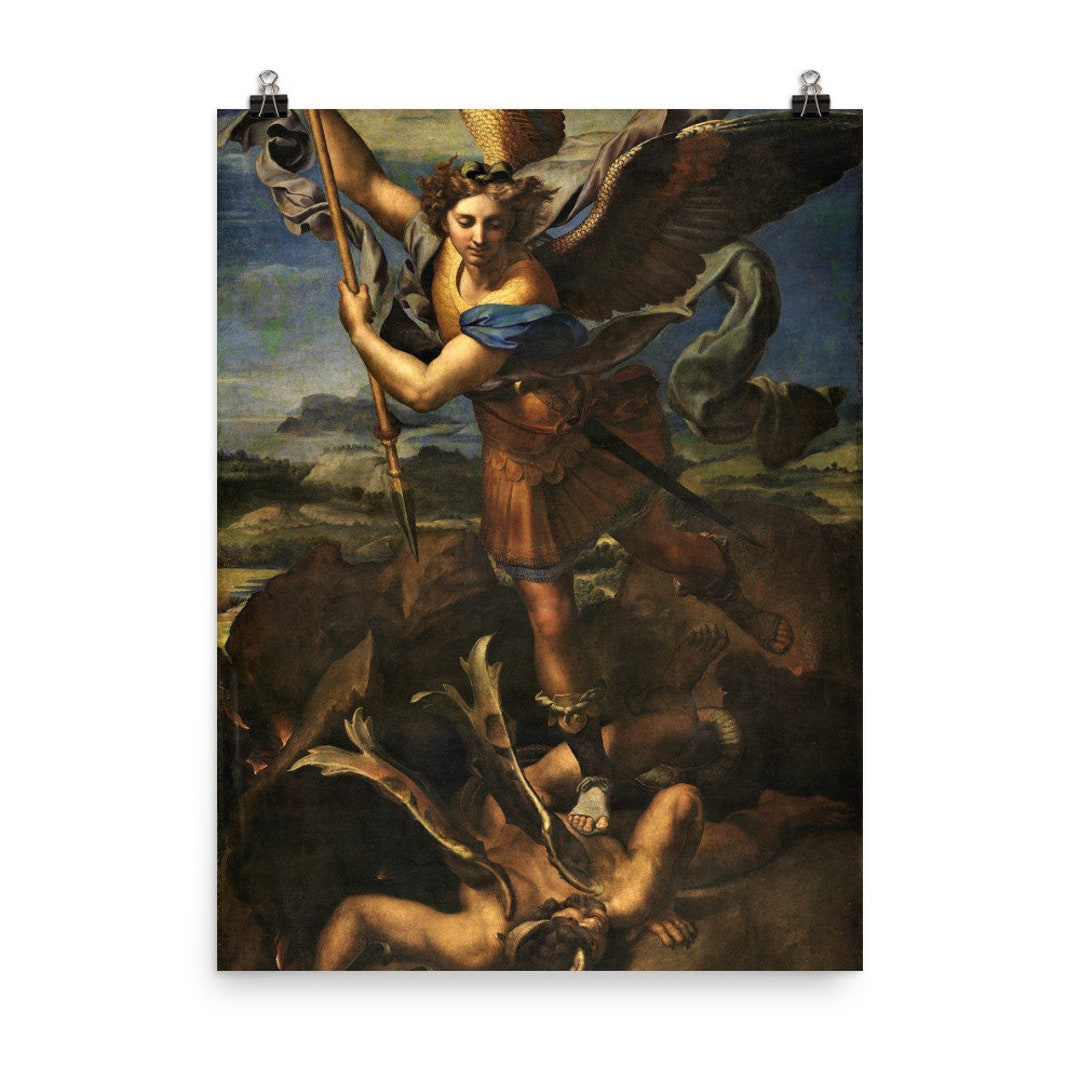 St Michael Vanquishing Satan by Raphael Poster Print - Etsy