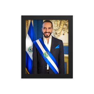 Nayib Bukele Poster Print - Official Portrait Framed Print - Etsy