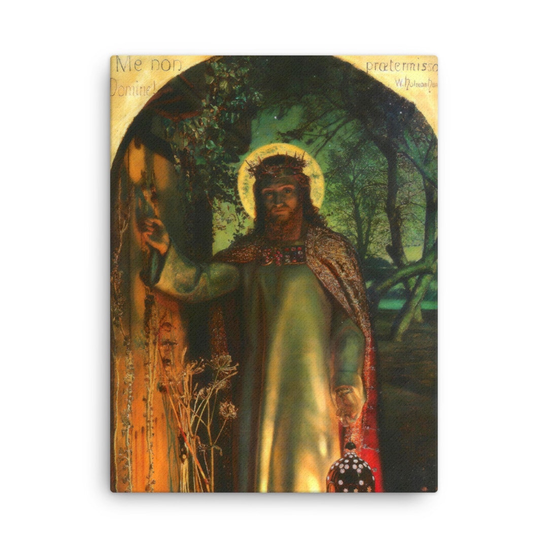 The Light of the World - Jesus Knocking by William Holman Hunt Canvas ...
