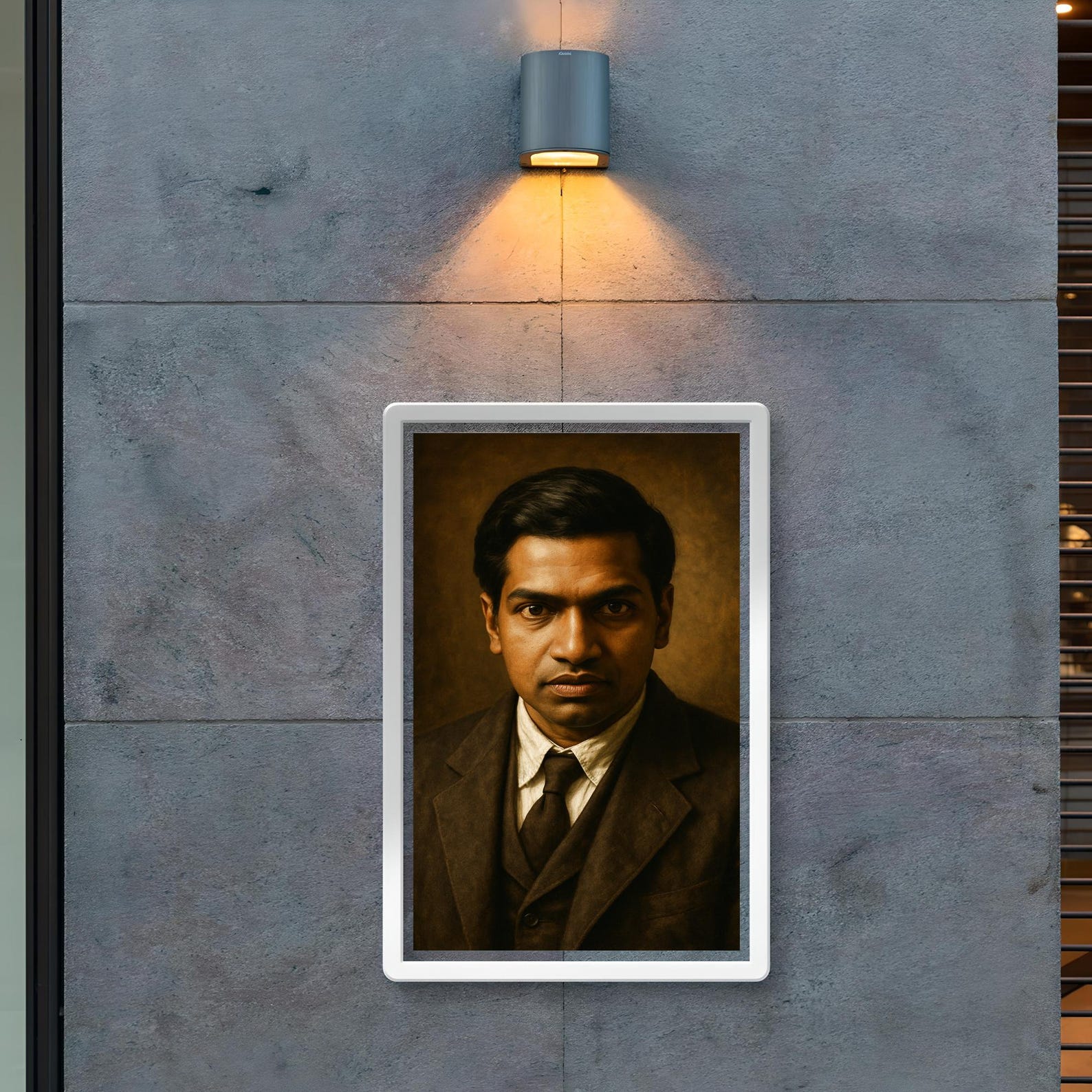 Srinivasa Ramanujan Poster: Legendary Mathematician Portrait Wall Art ...