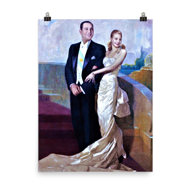 Official Portrait of Juan Perón and Evita by Numa Ayrinhac - Etsy