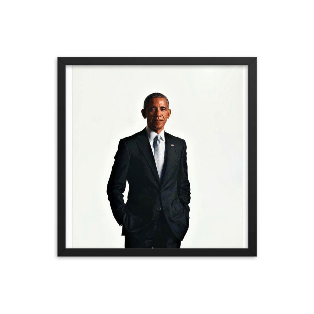 Barack Obama Official Portrait Framed Print - Etsy