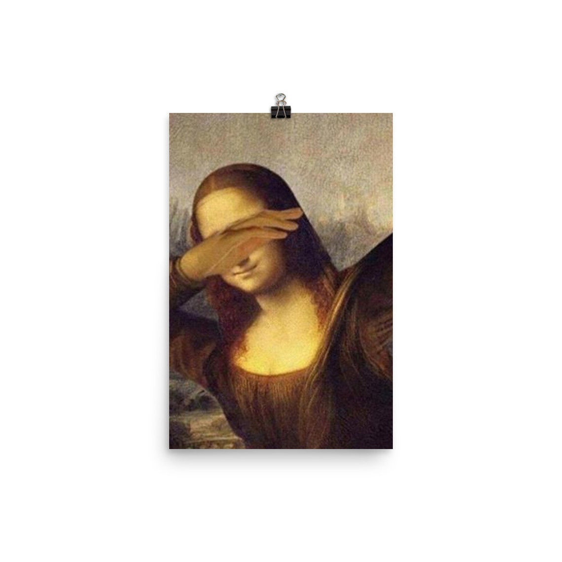 Mona Lisa Dabbing - Mona Lisa Dab Meme Poster - Etsy