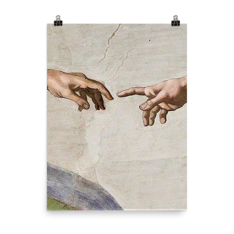 The Creation of Adam Michelangelo Poster - Etsy