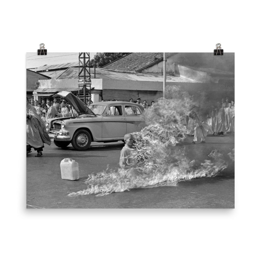 The Burning Monk (thích Quảng Đức) Poster Print - Etsy