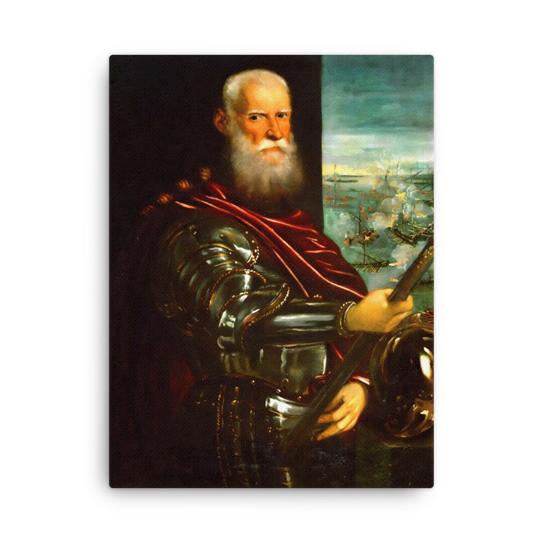 Portrait of the Doge Sebastiano Venier by Tintoretto Canvas Print ...
