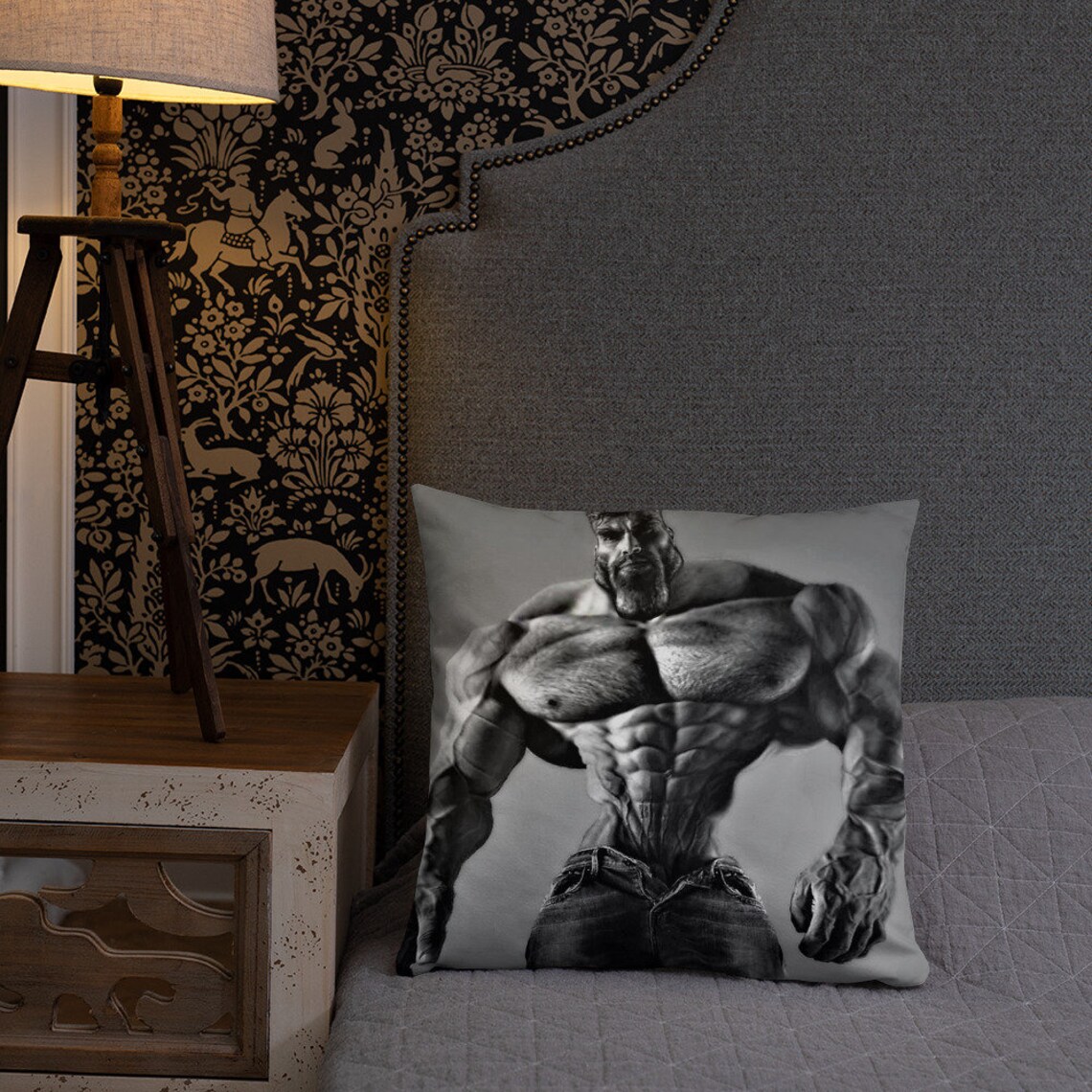 Gigachad Meme Funny Giga Chad Photoshop Pillow - Etsy UK