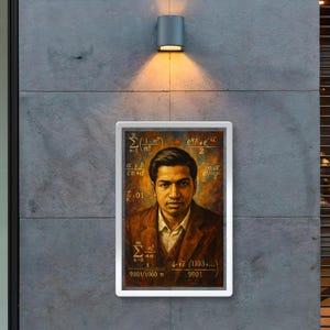 Inspirational Srinivasa Ramanujan Poster Print – Unique Math Genius ...