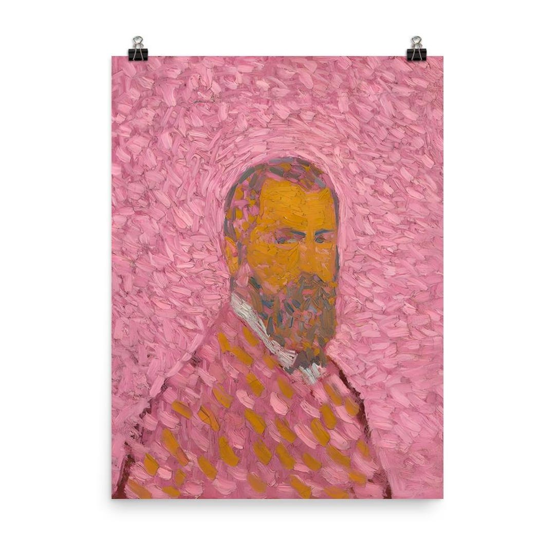 Self-portrait in Rose by Cuno Amiet Poster Print - Etsy