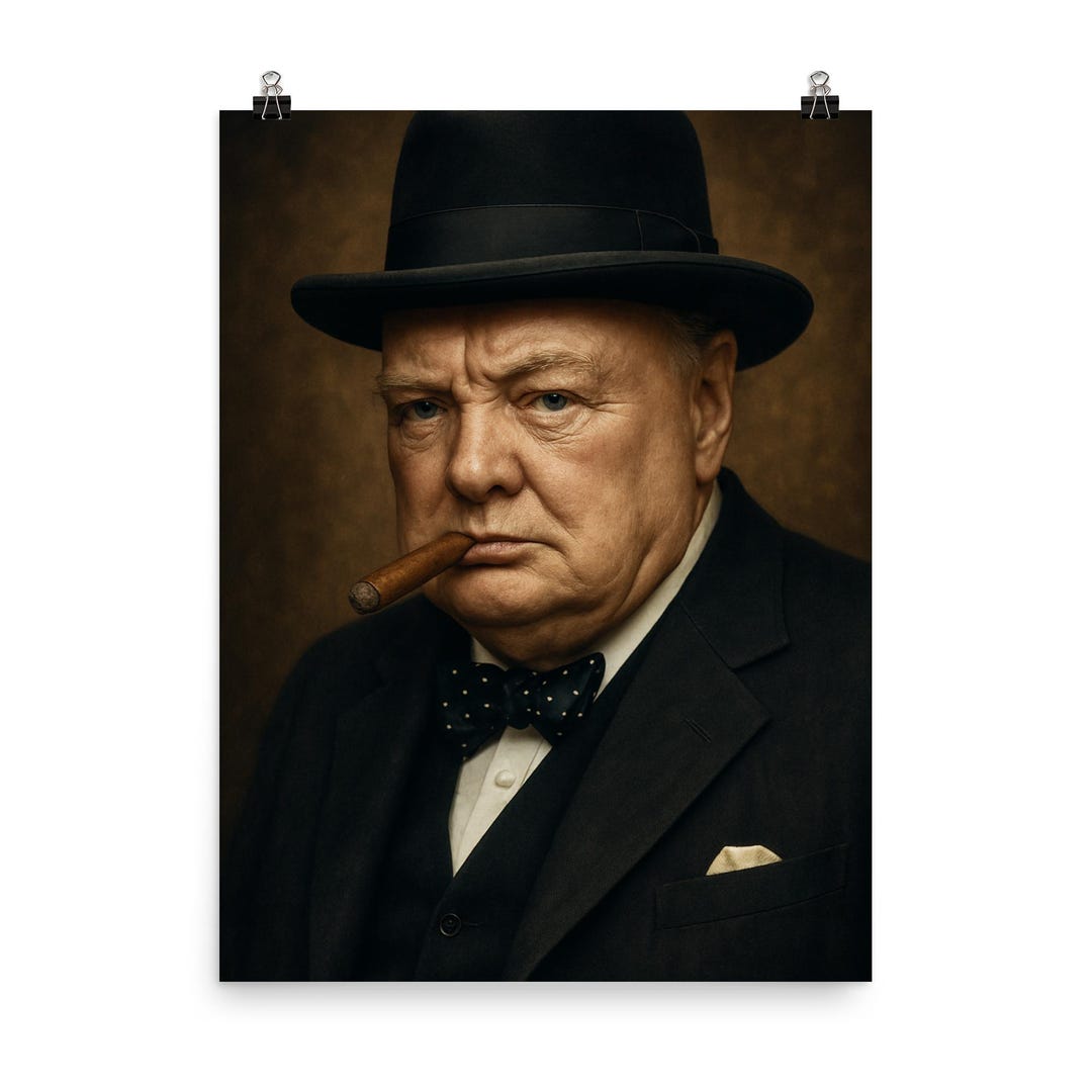 Winston Churchill Poster Print – Inspiring Wall Art, Vintage History ...