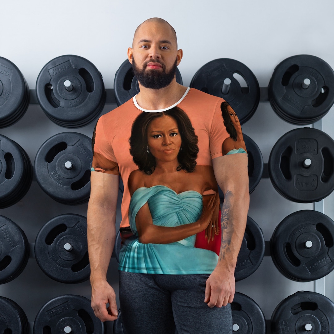 Michelle Obama Official Portrait All-over Print T-shirt - Etsy
