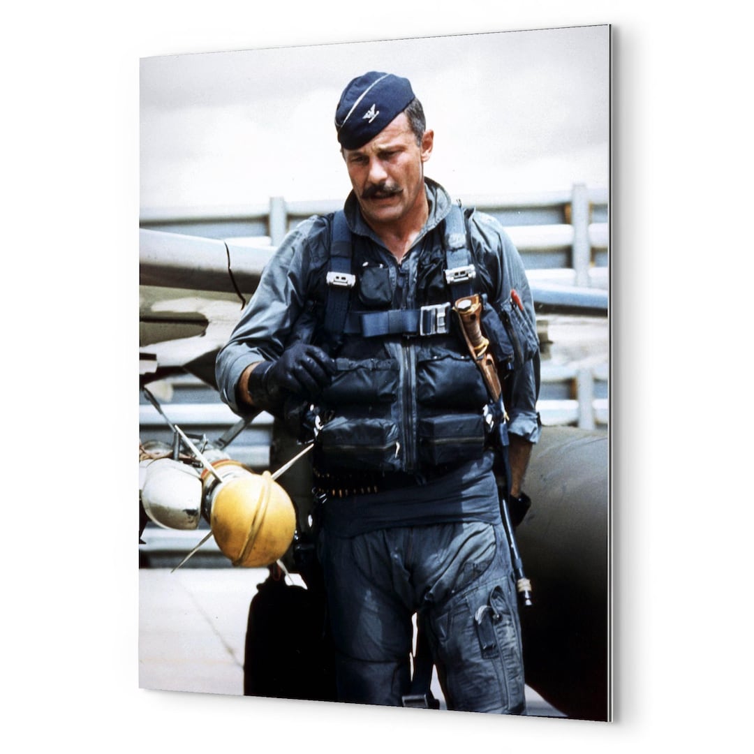 Robin Olds Metal Print: Legendary USAF Fighter Ace Portrait Military ...