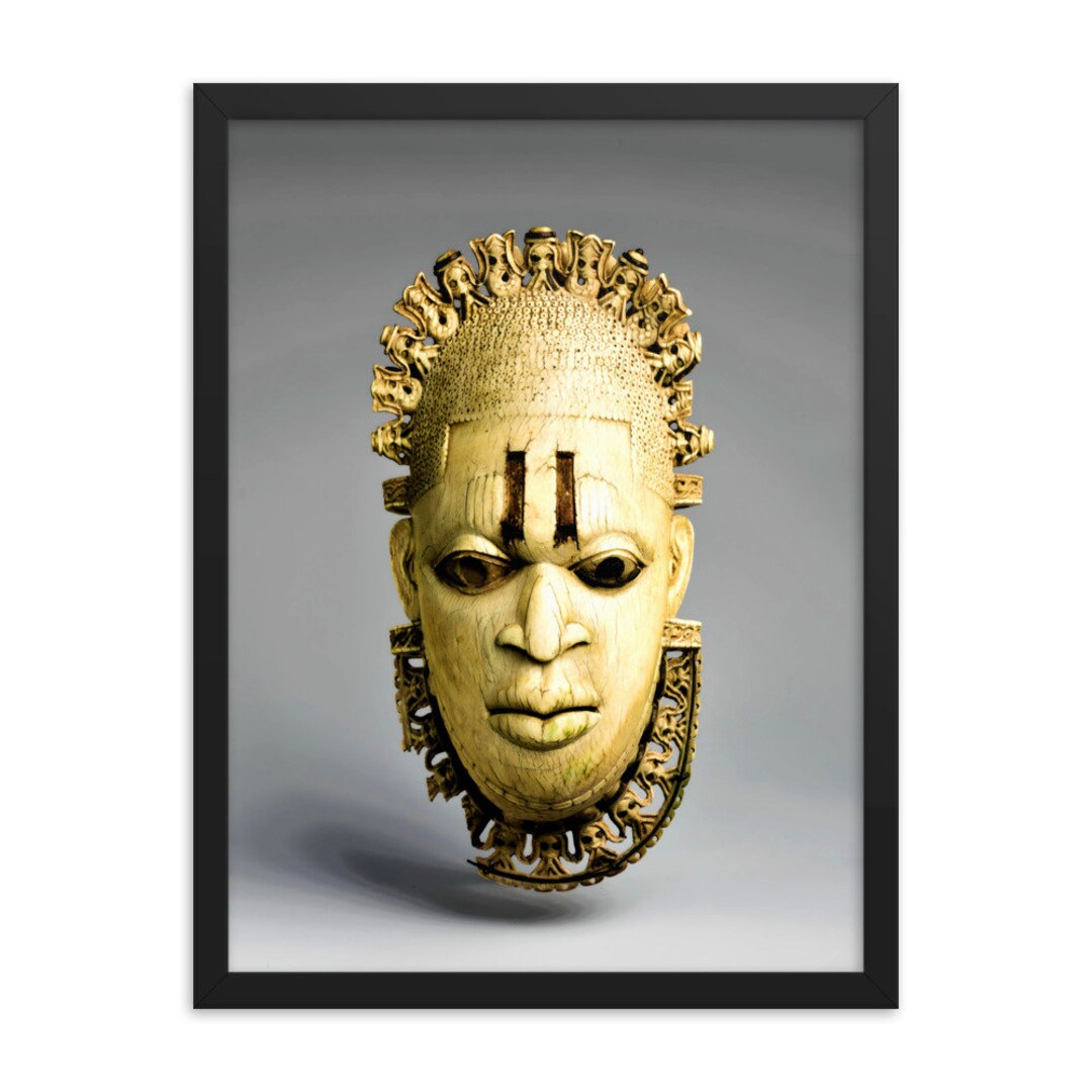 Queen Mother Pendant Mask: Iyoba Framed Print - Etsy