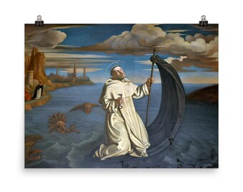St Raymond of Penyafort Wall Art Printable Poster, Saint Raymond ...