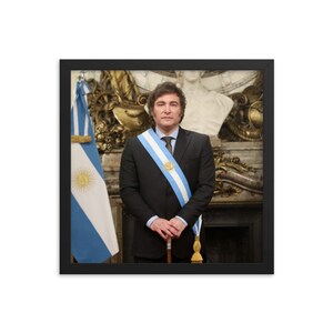 Javier Milei Official Portrait Framed Print - Etsy
