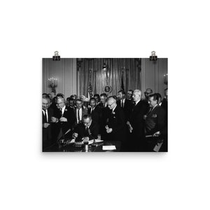 Signing of the Civil Rights Act of 1965 Poster Print - Etsy