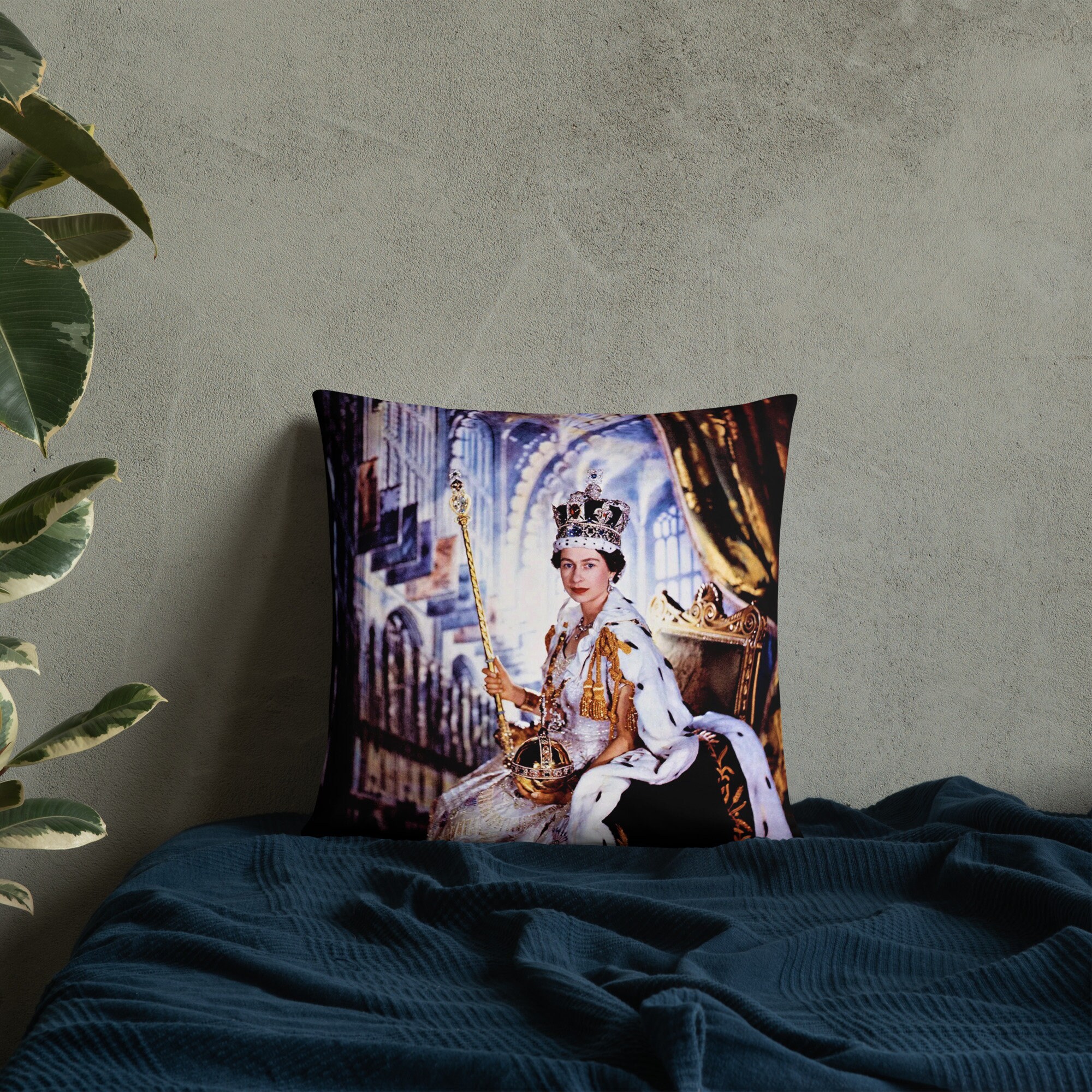 Queen Elizabeth II Coronation Pillow - Etsy