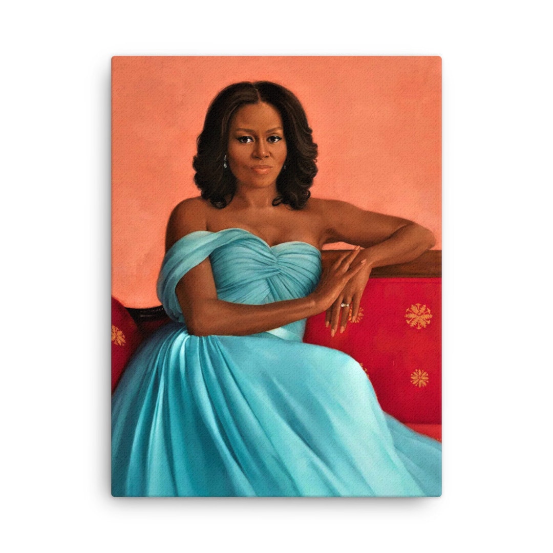 Michelle Obama Official Portrait Canvas Print - Canvas Wall Art - Etsy