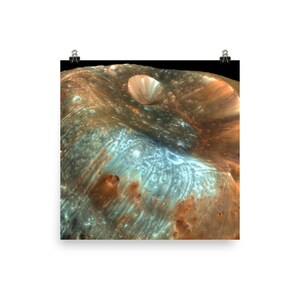 Phobos mars Moon Stickney Crater Poster Print - Etsy