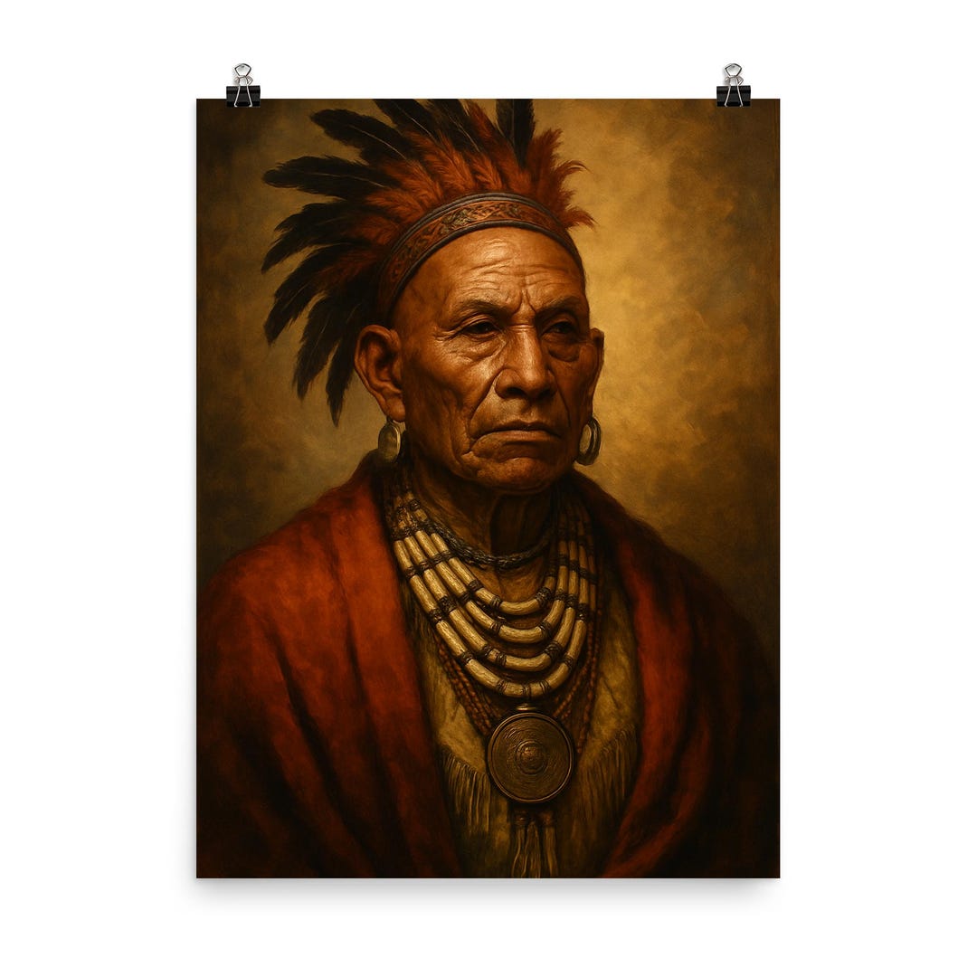Chief Black Hawk Portrait: Vintage Native American Art Print - Etsy